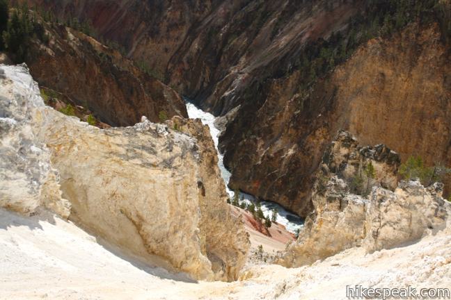 North Rim Trail on the Grand Canyon of the Yellowstone River in ...
