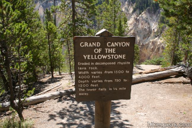 North Rim Trail on the Grand Canyon of the Yellowstone River in ...